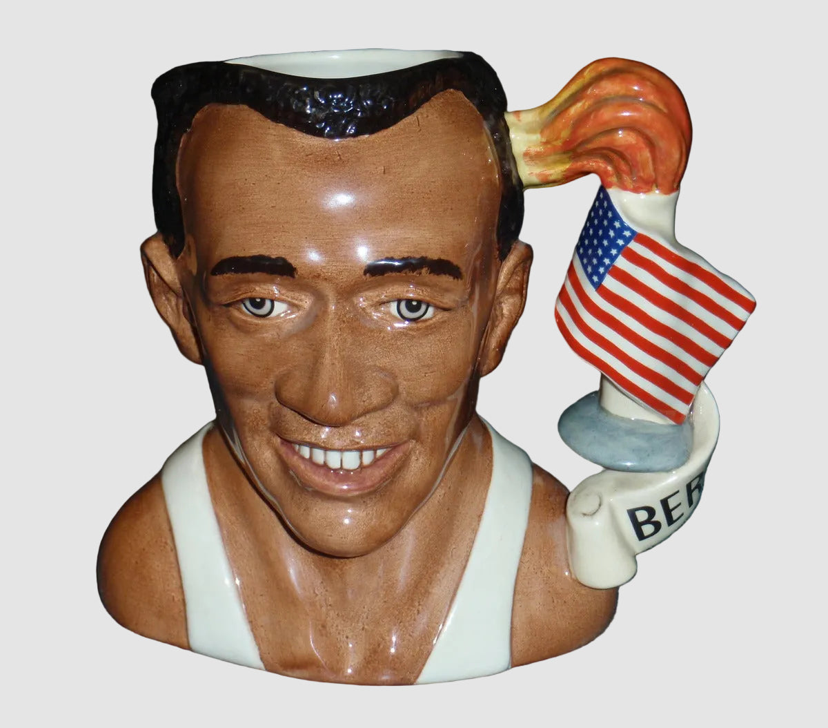 "Jesse Owens" Royal Doulton Toby Character Jug Of The Year D7019 USA O ...